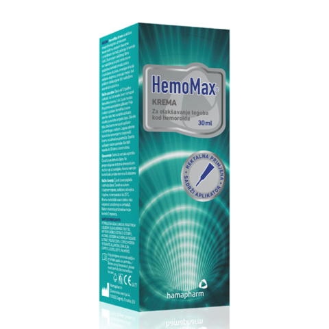 HemoMax krema - Olakšava tegobe kod hemoroida - Hamapharm